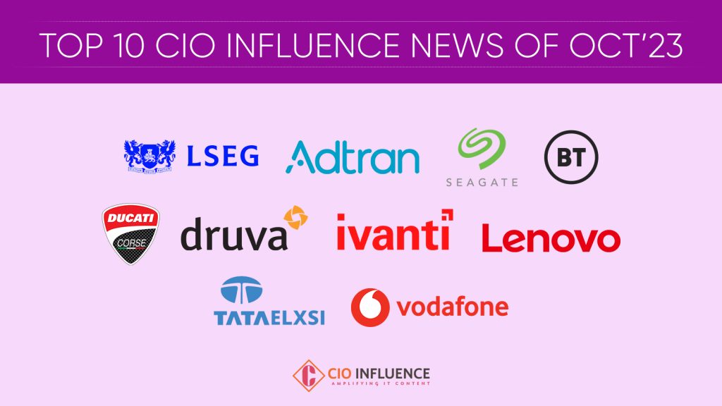 Top 10 CIO Influence News of Oct'23